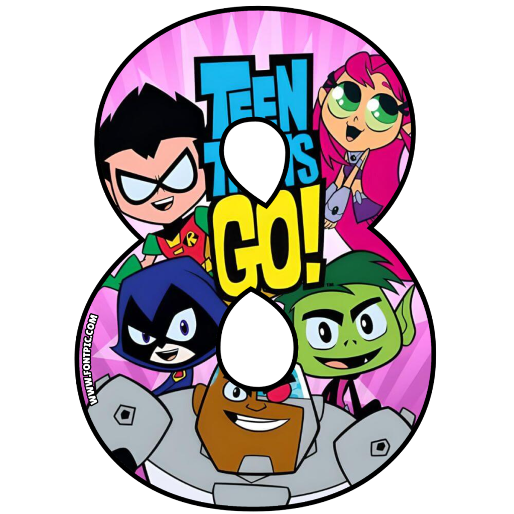 Teen Titans Number 8 - FontPic.com