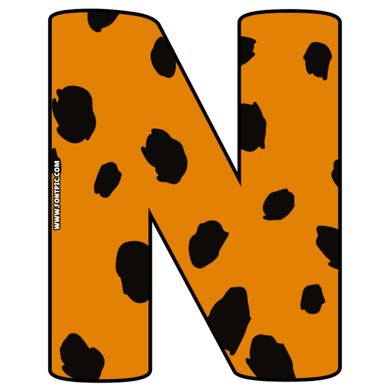 The Flintstones Letter N - FontPic.com