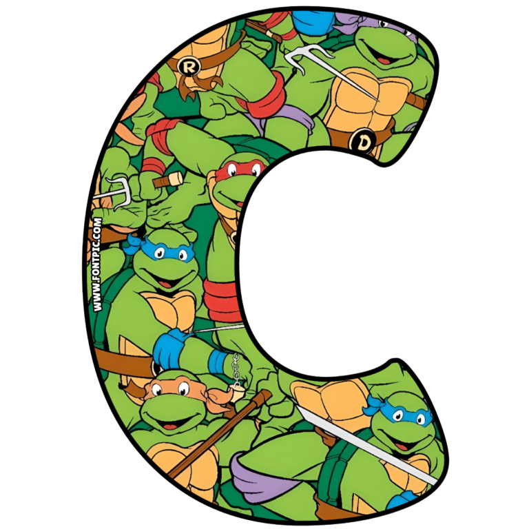 The Ninja Turtles Letter C - FontPic.com