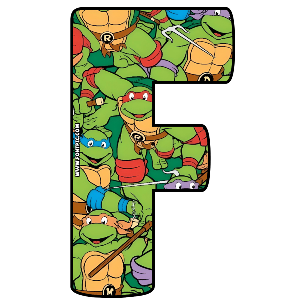 The Ninja Turtles Letter F - FontPic.com