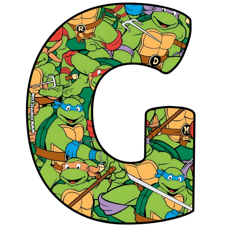The Ninja Turtles Letter G - FontPic.com