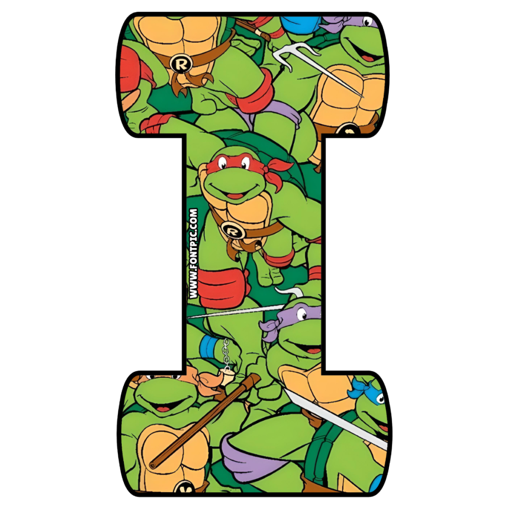 The Ninja Turtles Letter I - FontPic.com
