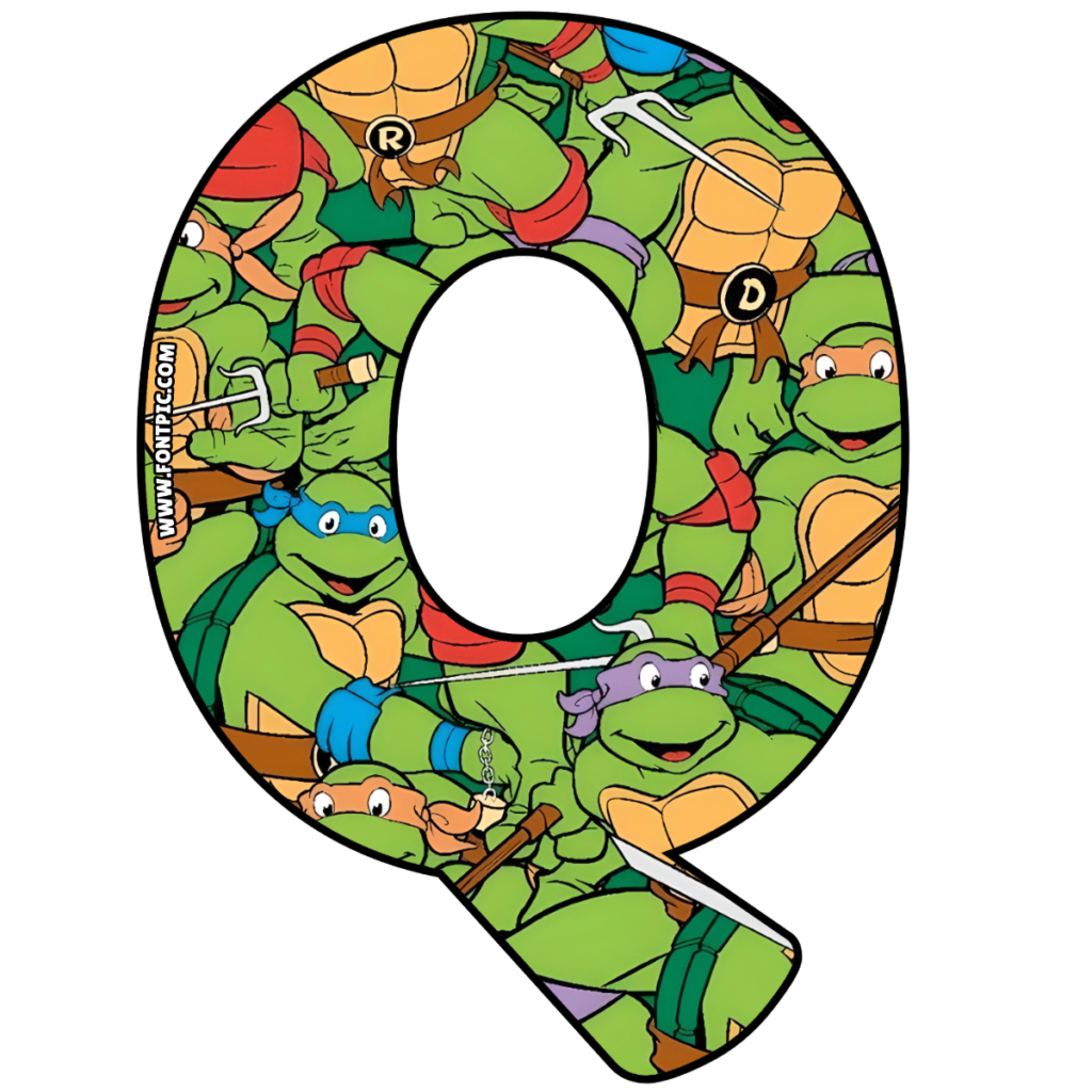The Ninja Turtles Letter Q - FontPic.com
