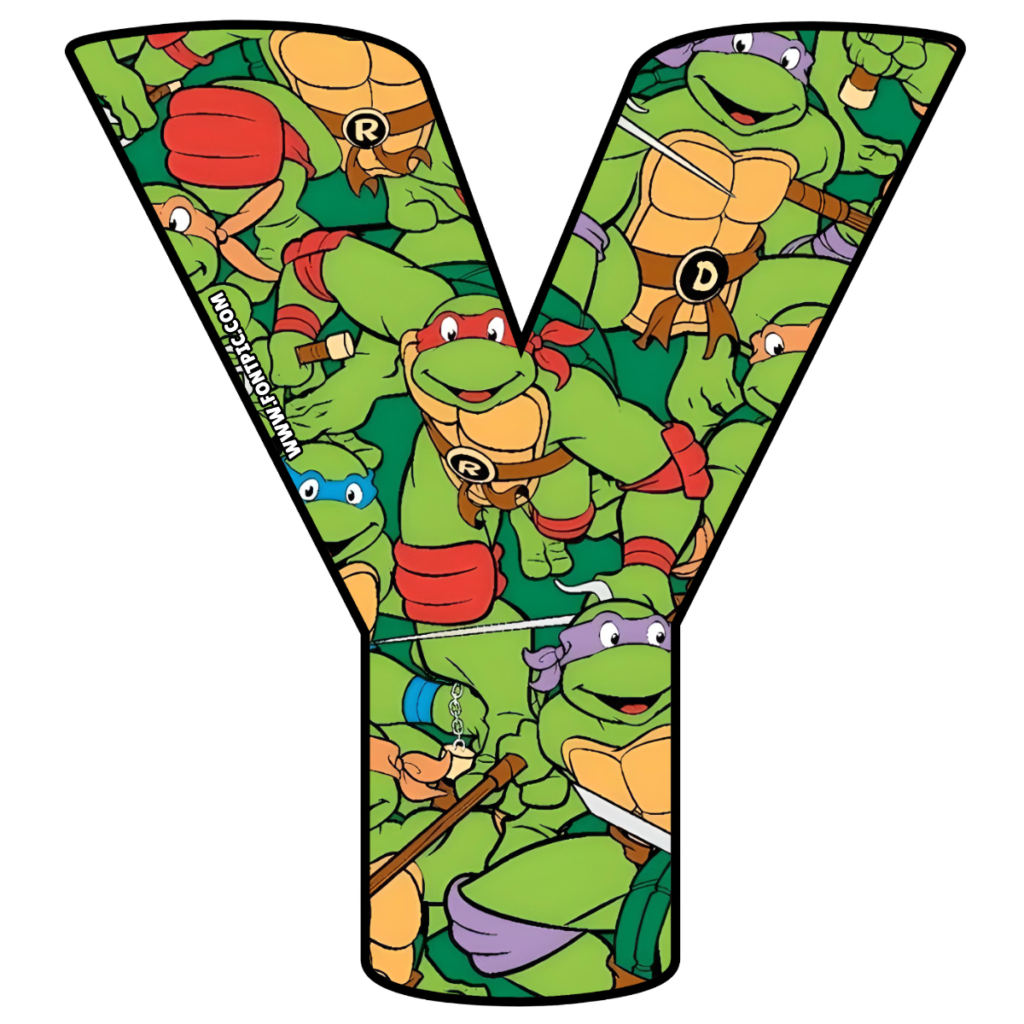 The Ninja Turtles Letter Y - FontPic.com