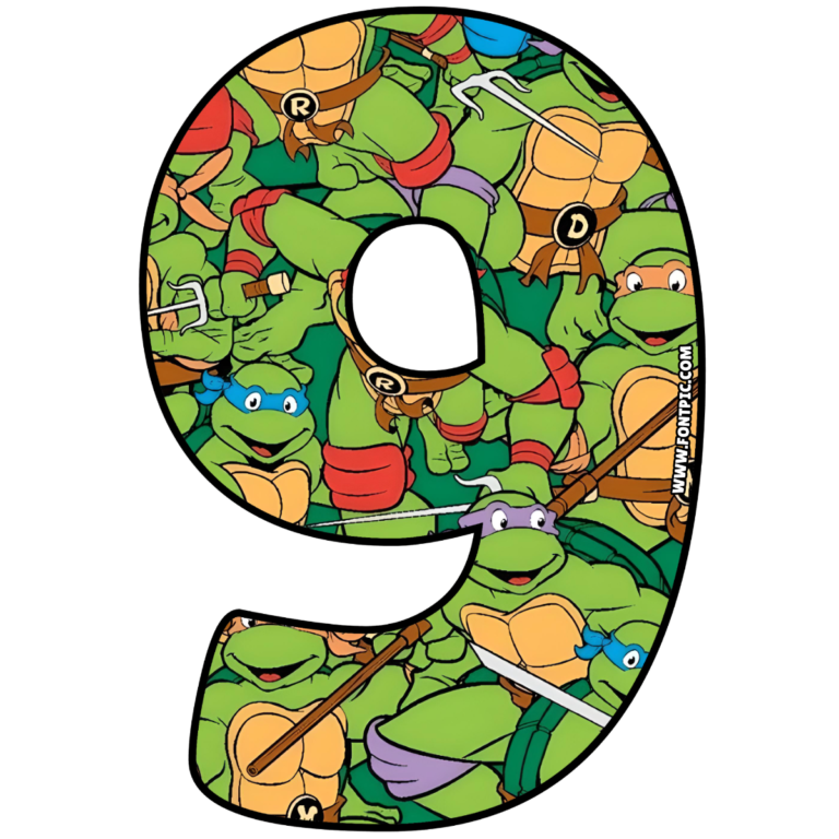 The Ninja Turtles Number 9 - FontPic.com