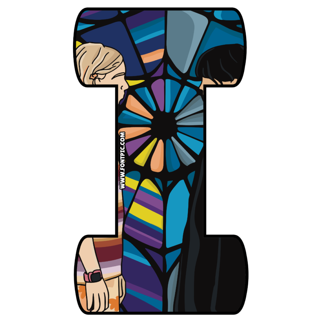 Wednesday Addams Letter I - FontPic.com