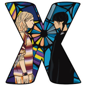 Wednesday Addams Letter X - FontPic.com