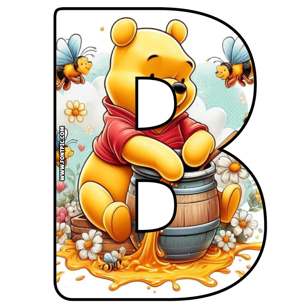 Winnie The Pooh Letter B - FontPic.com
