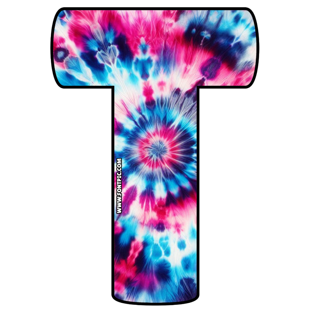 Tie Dye Letter T - FontPic.com